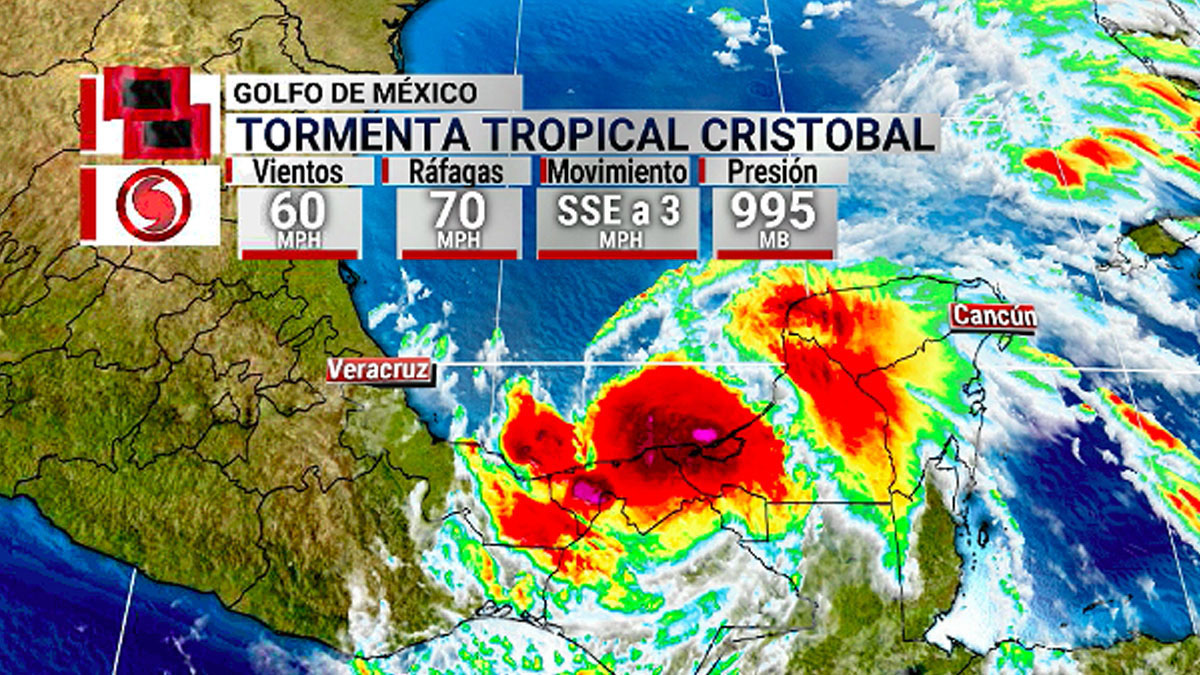La tormenta tropical Cristóbal avanza hacia la costa mexicana ...