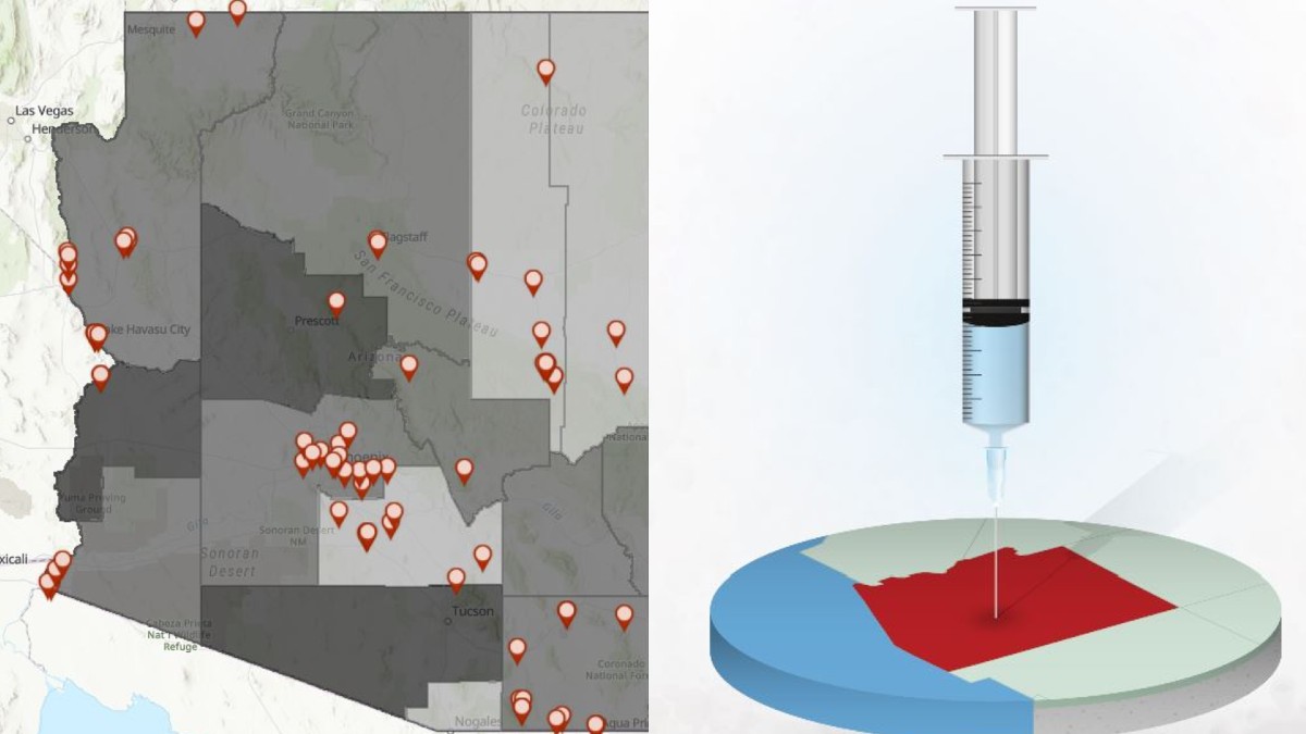 Mapa: sitios para vacunación COVID-19 por condado en Arizona ...