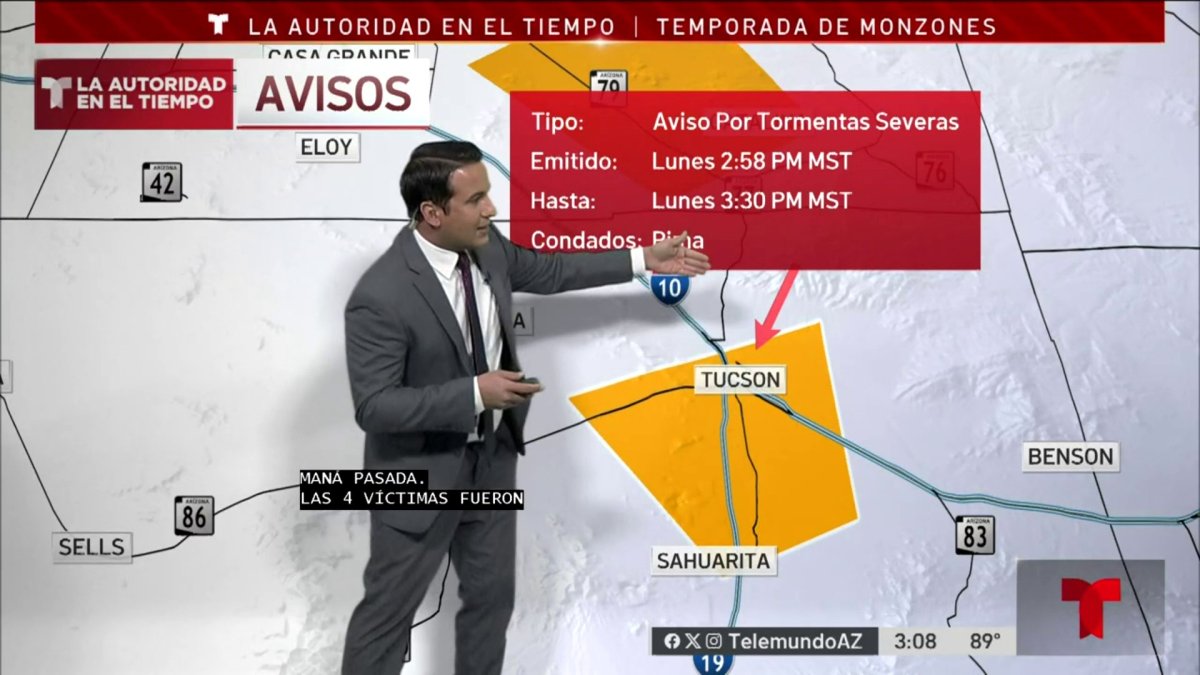 Arizona: Emiten aviso por tormenta severa para el sur de Tucson ...