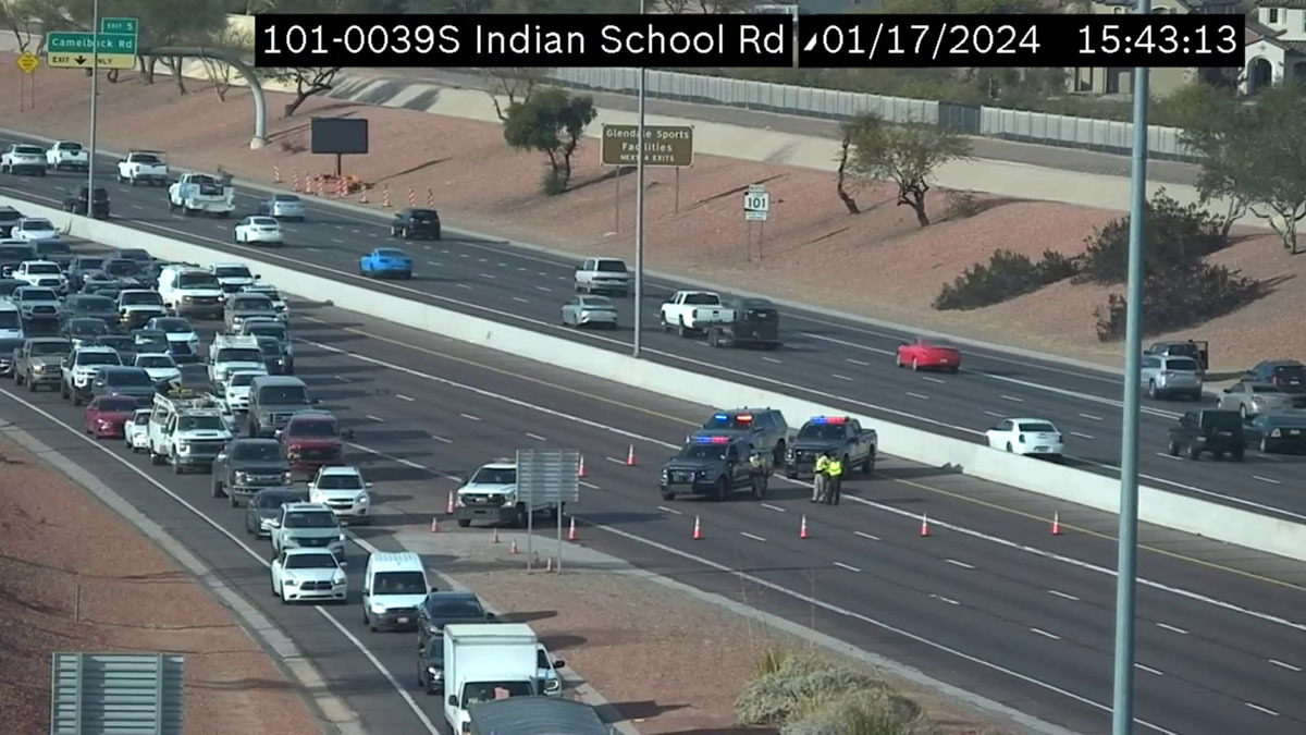 Arizona: CCierran carriles en dirección sur del Loop 101 debido a una ...