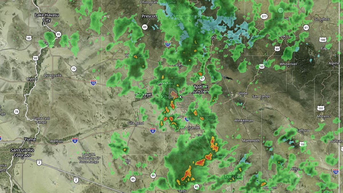 Arizona: tormentas eléctricas y lluvia impactan el área de Phoenix ...